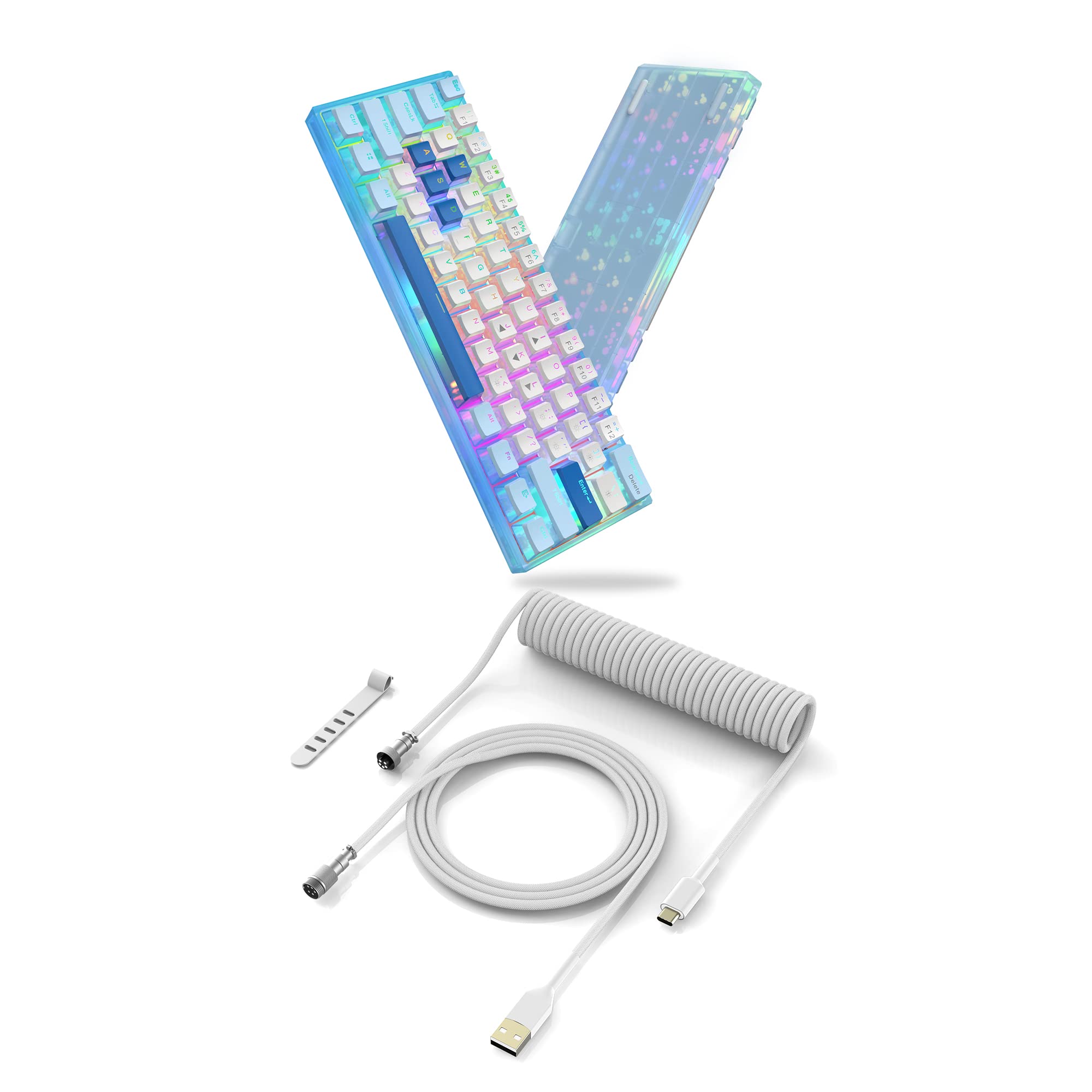 Mua Womier WK61 60% Keyboard, Hot-Swappable Keyboard Ultra-Compact RGB ...