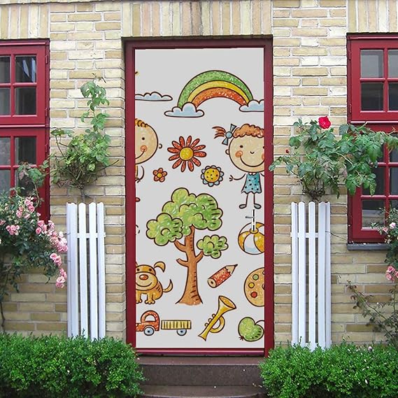 Boy and Girll Cute Kid Vinilo autoadhesivo Extraíble Calcomanías ...