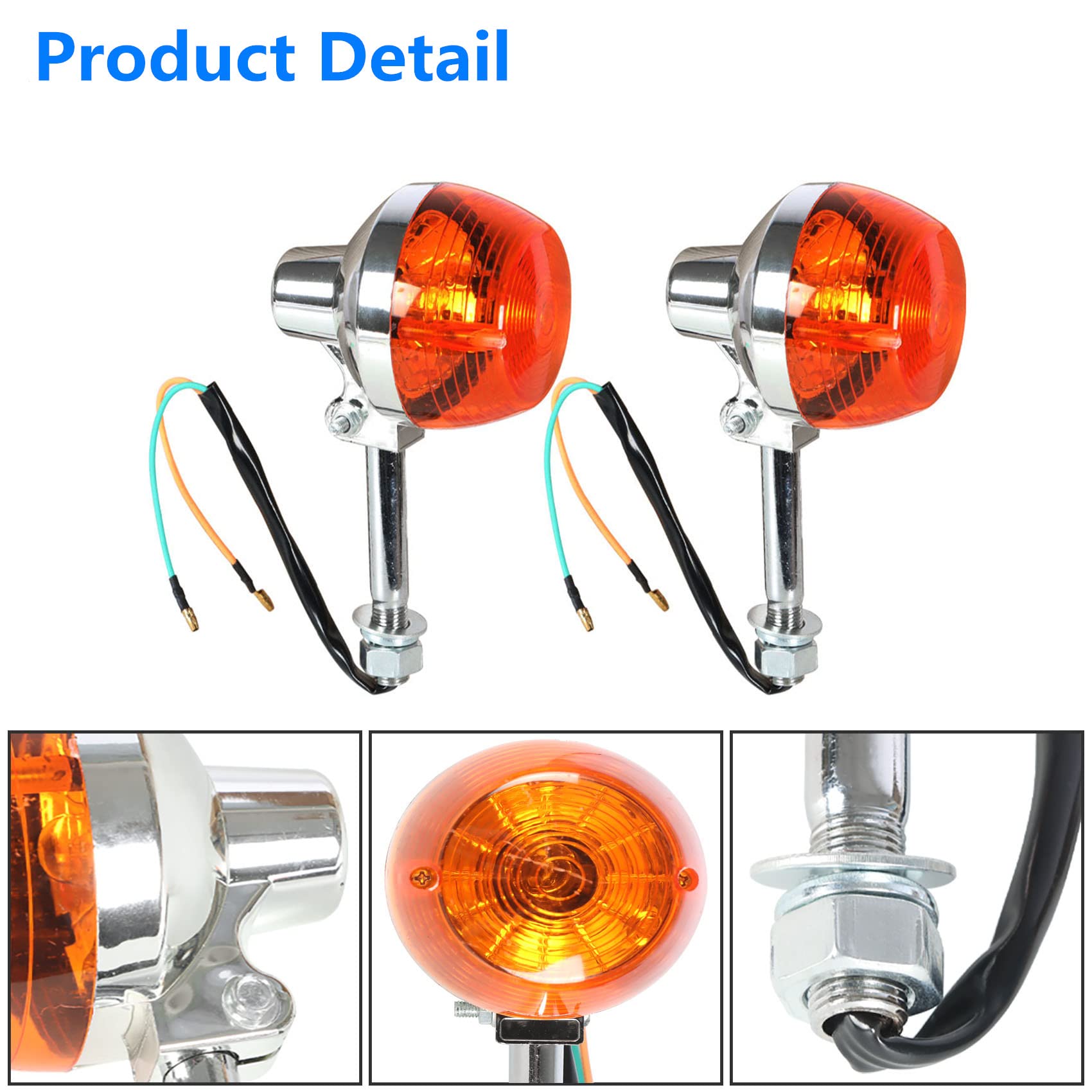 Mua Pack of 2 Motorcycle Turn Signal Lights - Front Rear Blinker ...
