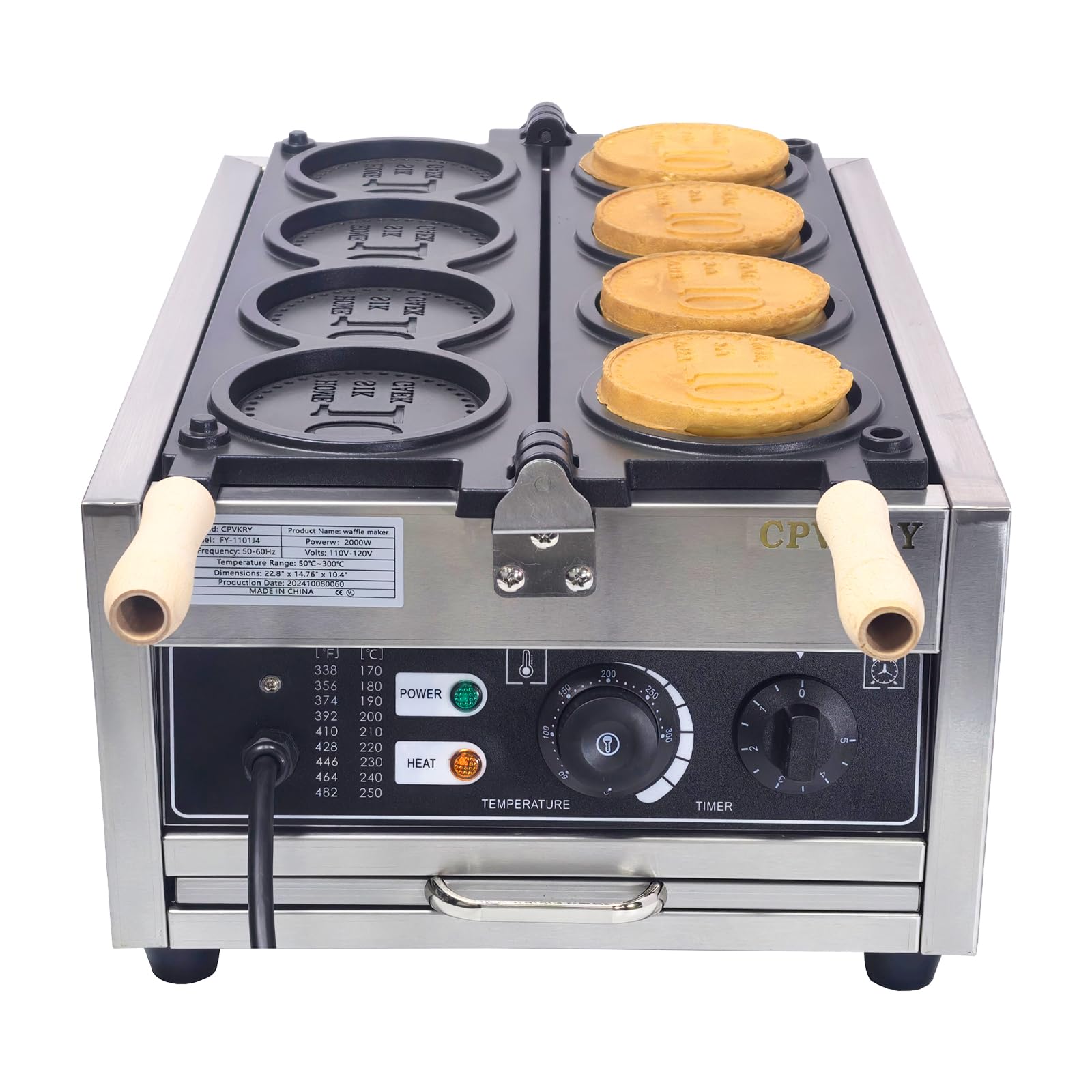 Mua CPVKRY Commercial Korean Coin Waffle Maker, Coin Pancake Maker ...