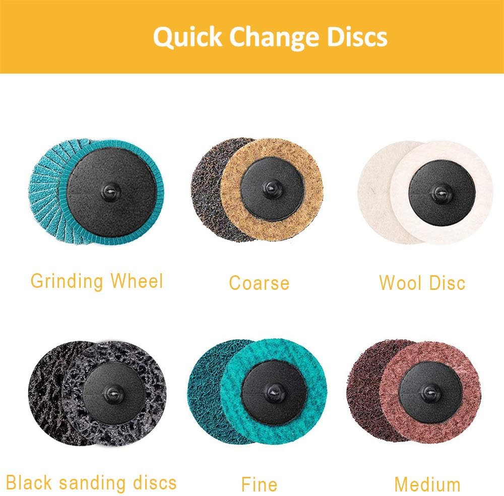 80pcs 2” Sanding Discs & 1/4” Shank Holder Set – Roloc Quick Change ...