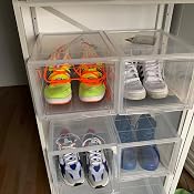 Storage Shoes Box Womens Mens Shoe Storage Box Plastic Foldable ...