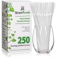 Amazon.com: Plant Based Drinking Straws by StrawPanda- (250 Pack) an ...