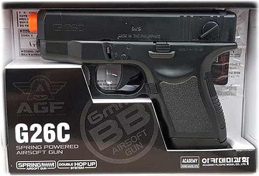 Amazon.com: Academy Plastic Model G26C Spring Powered Airsoft BB Gun ...