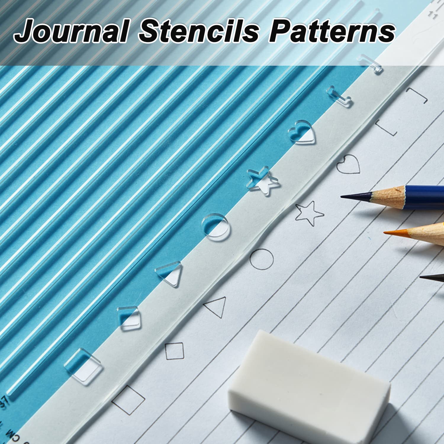 Mua Straight Line Stencil Template College Ruled 9/32" Spacing,Line ...