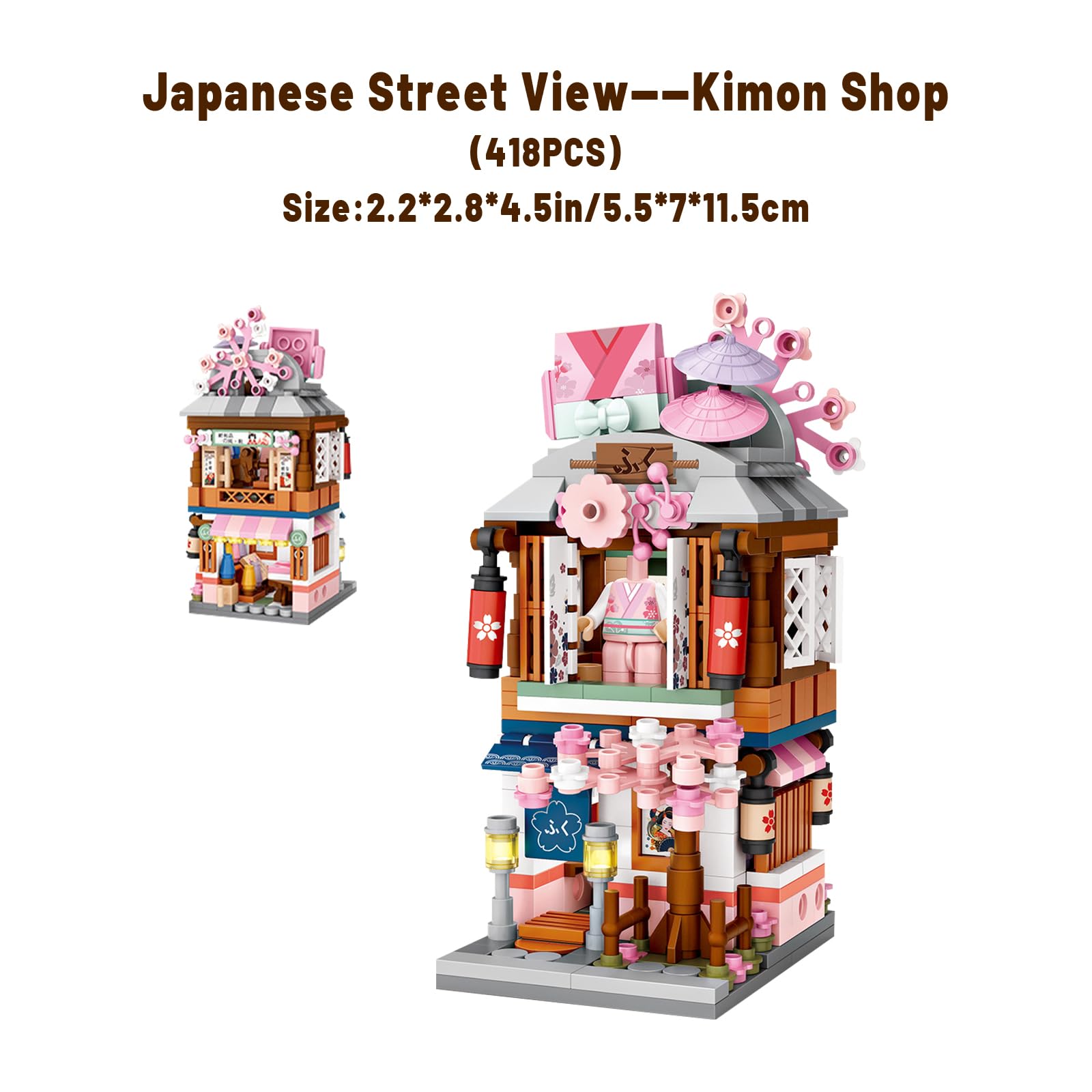 Mua ELAICREE Japanese Street View Shop Bricks, Mini DIY Building Blocks ...