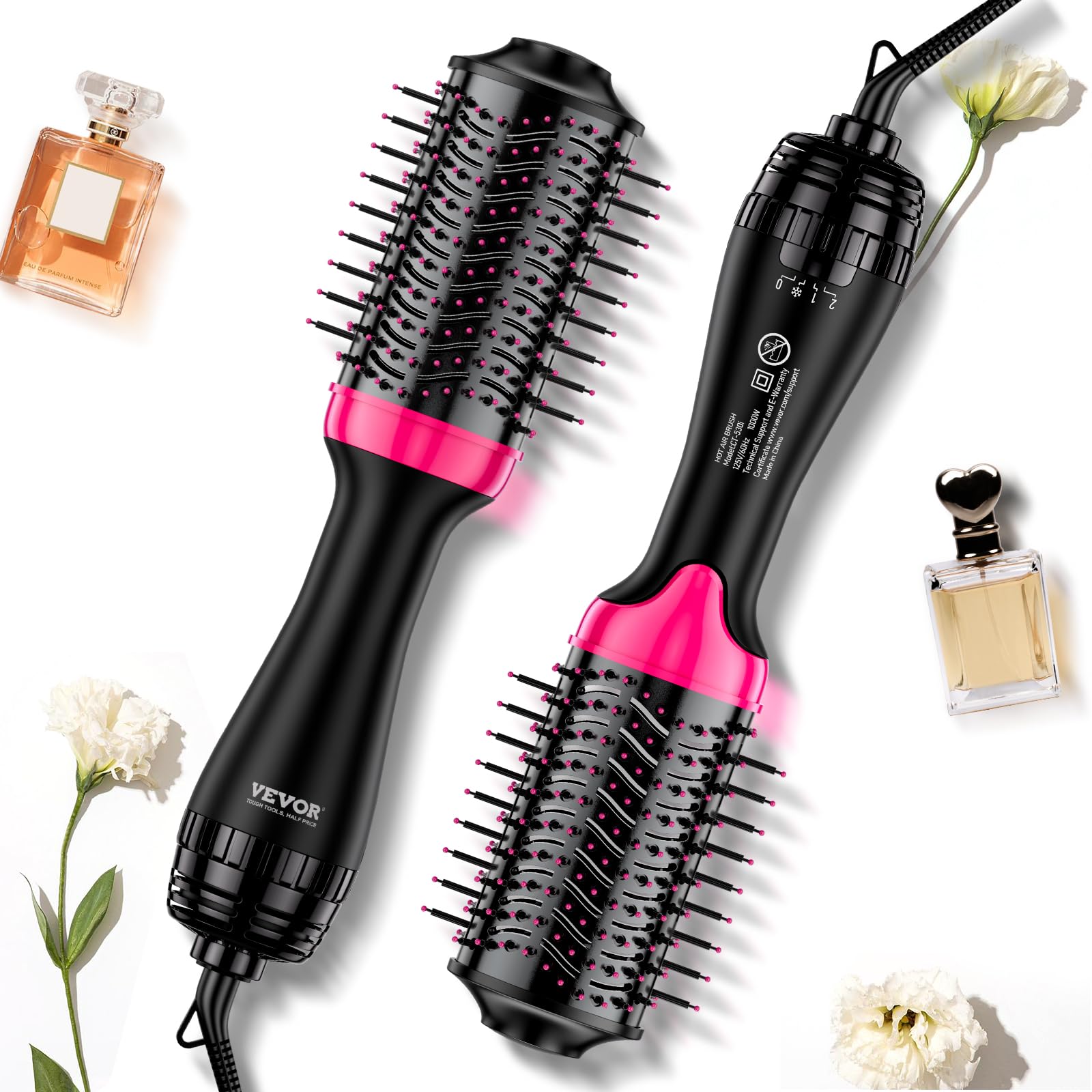 VEVOR Hair Blow Dryer Brush, 4 in 1 Hair Dryer and Styler Volumizer ...