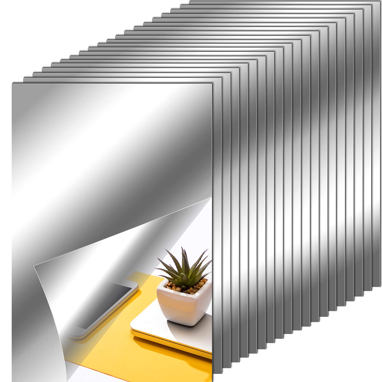 Zonon Flexible Mirror Sheets Self Adhesive Non Glass Mirror Tiles ...