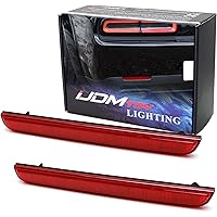 Amazon.com: iJDMTOY Dark Red Lens Rear Bumper Reflector Lenses Compatible with 2015-2022 Dodge ...