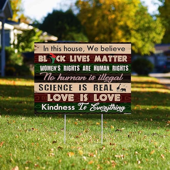 Amazon.com : Yard Sign-in This House We Believe Yard Sign PN99YS, 1 ...