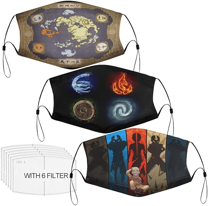 Avatar The Last Airbender Mask, 3D Printed Dustproof Anime Mask ...