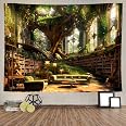 Amazon.com: Ine Ive Fantasy Trees Tapestry Vintage Library Wall ...