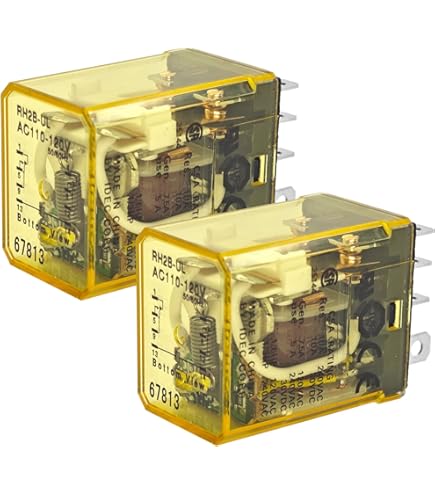 Industrial Relay With LED Indicator IDEC RH2B-ULAC12V Power Relay - 12V ...