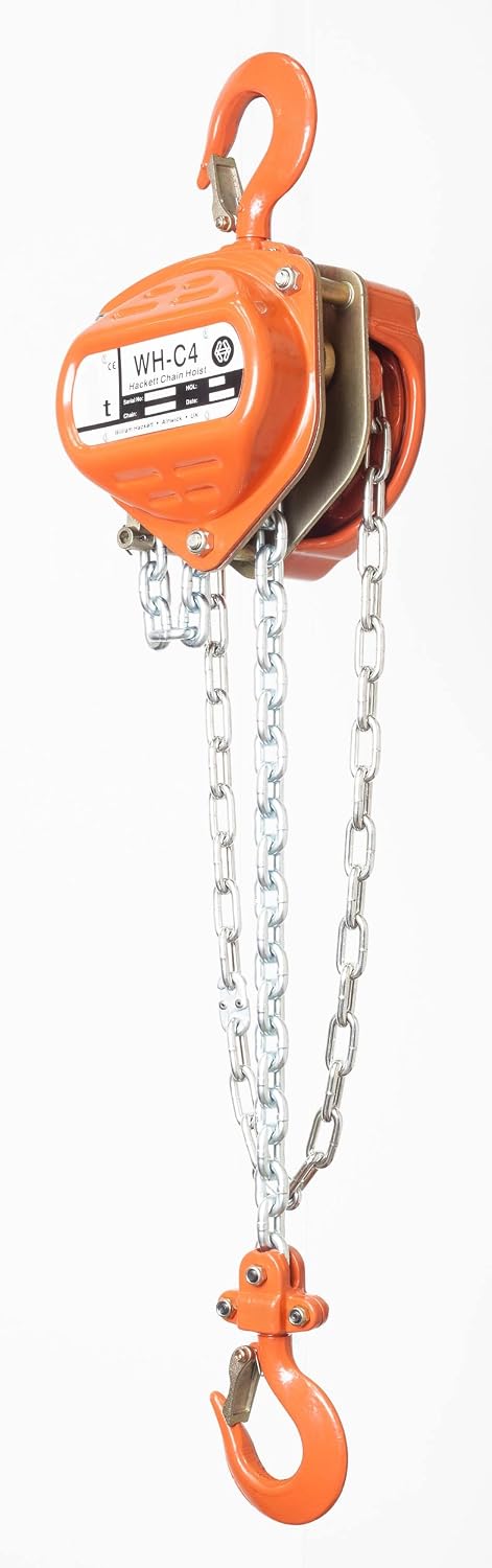 William Hackett C4 Hand Chain Hoist, 2.0 Tons, 3 m Height of Lift ...