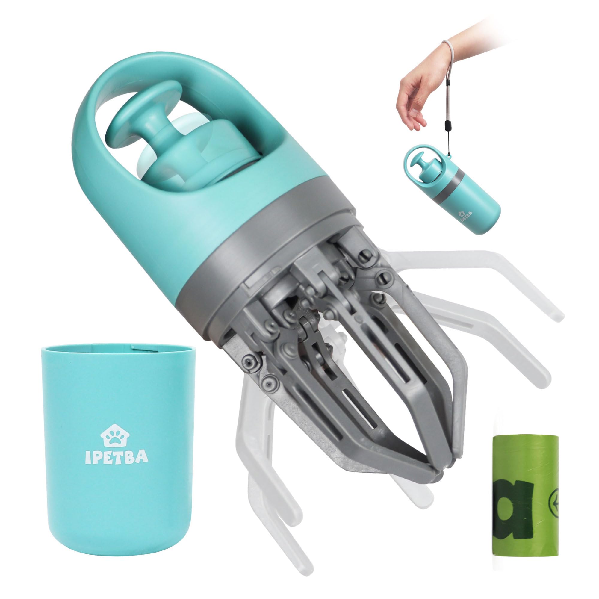 IPETBA Mini Portable Pooper Scoopers with Built-in Poop Bag Dispenser ...