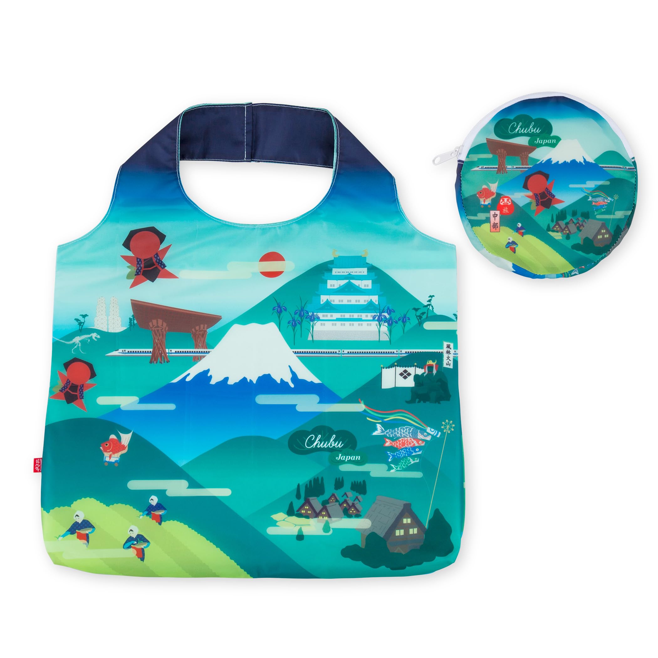 Mua [のレン] エコバッグ 和柄 (ジャパノラマ)/ エコバック 折り畳み 折りたたみ コンパクト/母の日 父の日 敬老の日 誕生日 日本 ...