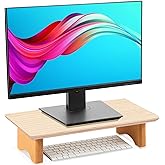 Amazon.com: Aothia Large Dual Monitor Stand Riser, Solid Wood Desk ...