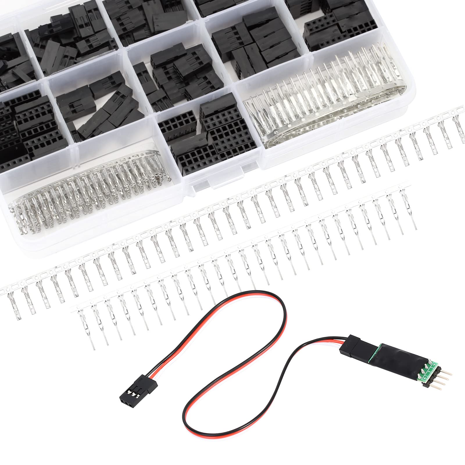 Mua 620 pcs Dupont Connector Kit 2.54 mm, JST SM 1 2 3 4 5 6 Pin ...