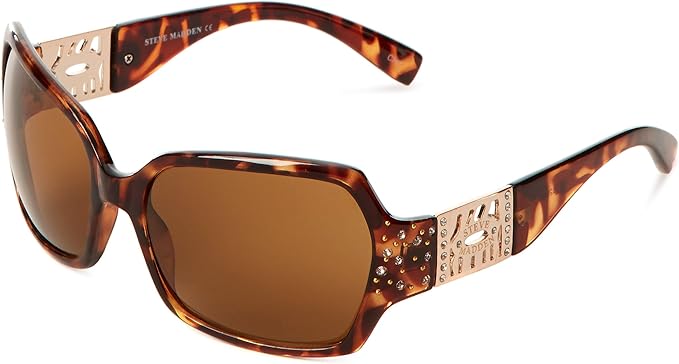 Steve Madden S5280 Rectangular Sunglasses,Tortoise,60 mm: Amazon.co.uk ...