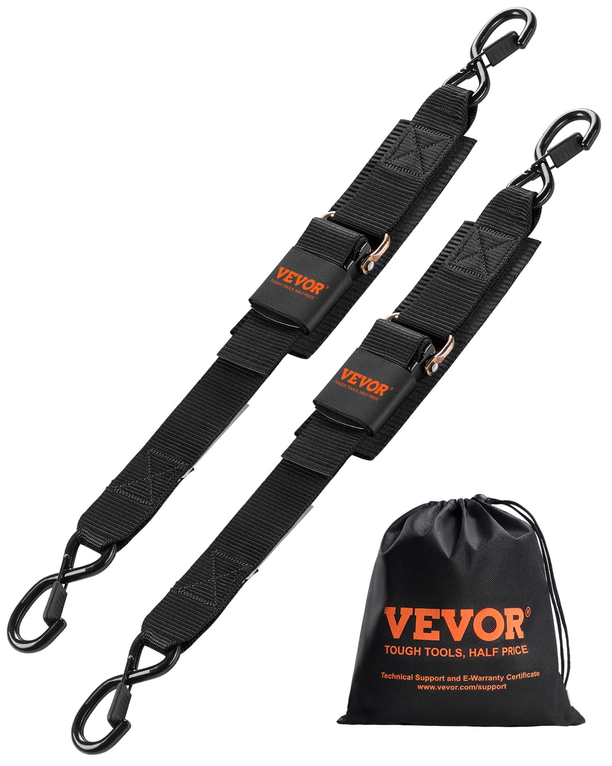 VEVOR Boat Trailer Transom Straps (2PK), 2’’ x 24’’ Adjustable Boat ...