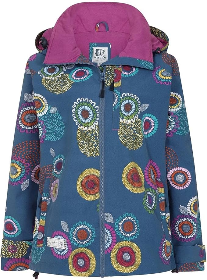 Lazy Jacks Womens Printed Waterproof Jacket: Amazon.co.uk: Clothing