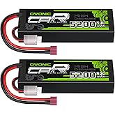 Amazon.com: OVONIC 2S Lipo Battery 50C 4600mAh 7.4V Lipo Battery with 4mm Bullet Deans Ultra ...