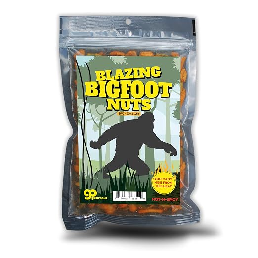 Blazing Bigfoot Nuts Spicy Trail Mix - Funny Sasquatch Design - Spicy ...