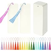 Amazon.com : 120 Pcs Blank Bookmarks to Decorate with 100 Colorful ...