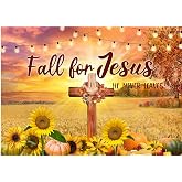 Amazon.com : Fall for Jesus Backdrop Autumn Thanksgiving Party ...