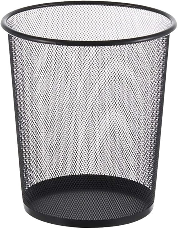 LLSDLS Large Thicken Anti-Embroidered Wire Mesh,Mesh Round Wastebasket ...