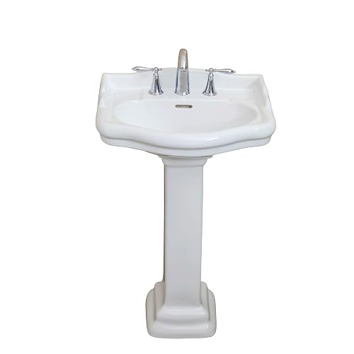 Fine Fixtures Roosevelt Bathroom Pedestal Sink – 22-Inch Small Pedestal ...