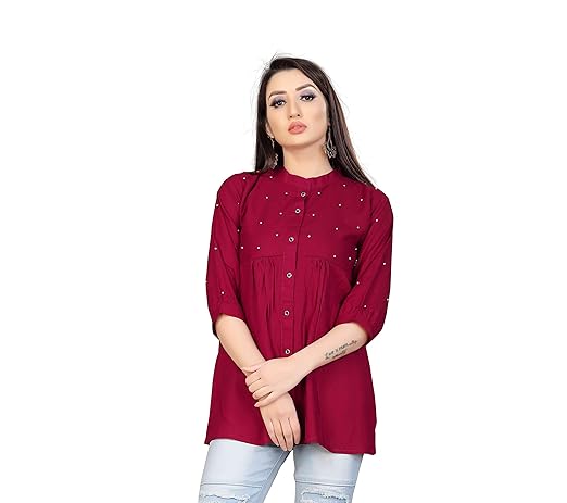 Buy Women's Rayon Regular top at Amazon.in