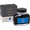 Parker Fountain Pen Ink Bottle | Washable Blue QUINK Ink | 57 ml ...