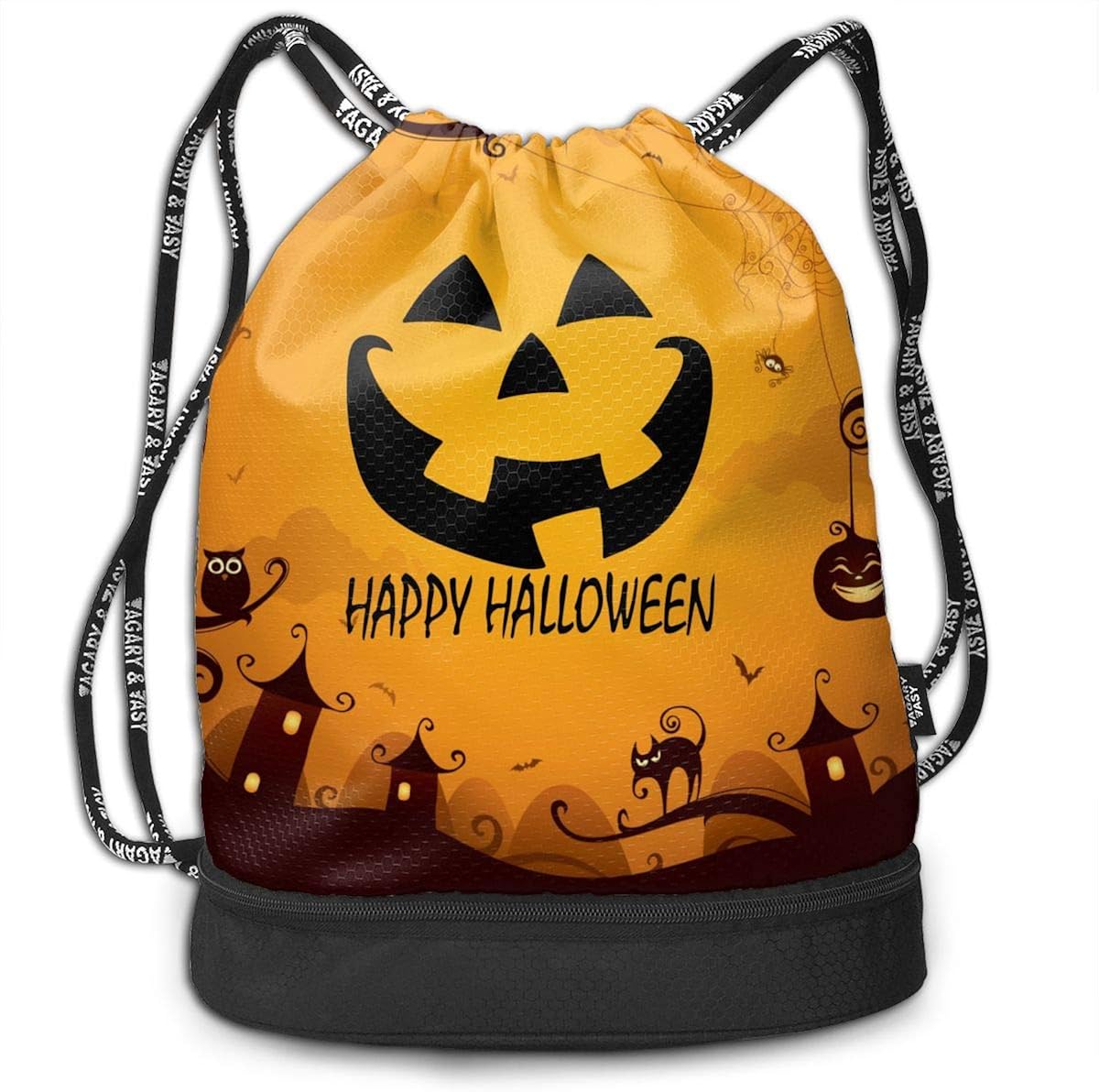 Amazon.com | Happy Halloween-3 Drawstring Bag Multifunctional String ...