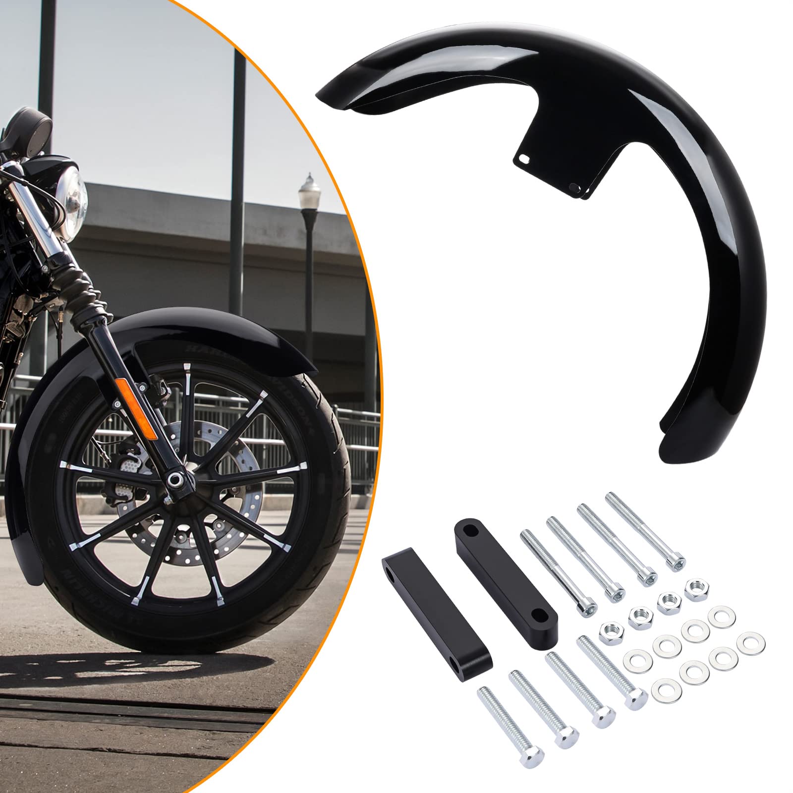 Mua FIASRAC 21 Inch Wheels Wrap Front Mudguard For Harley Davidson ...