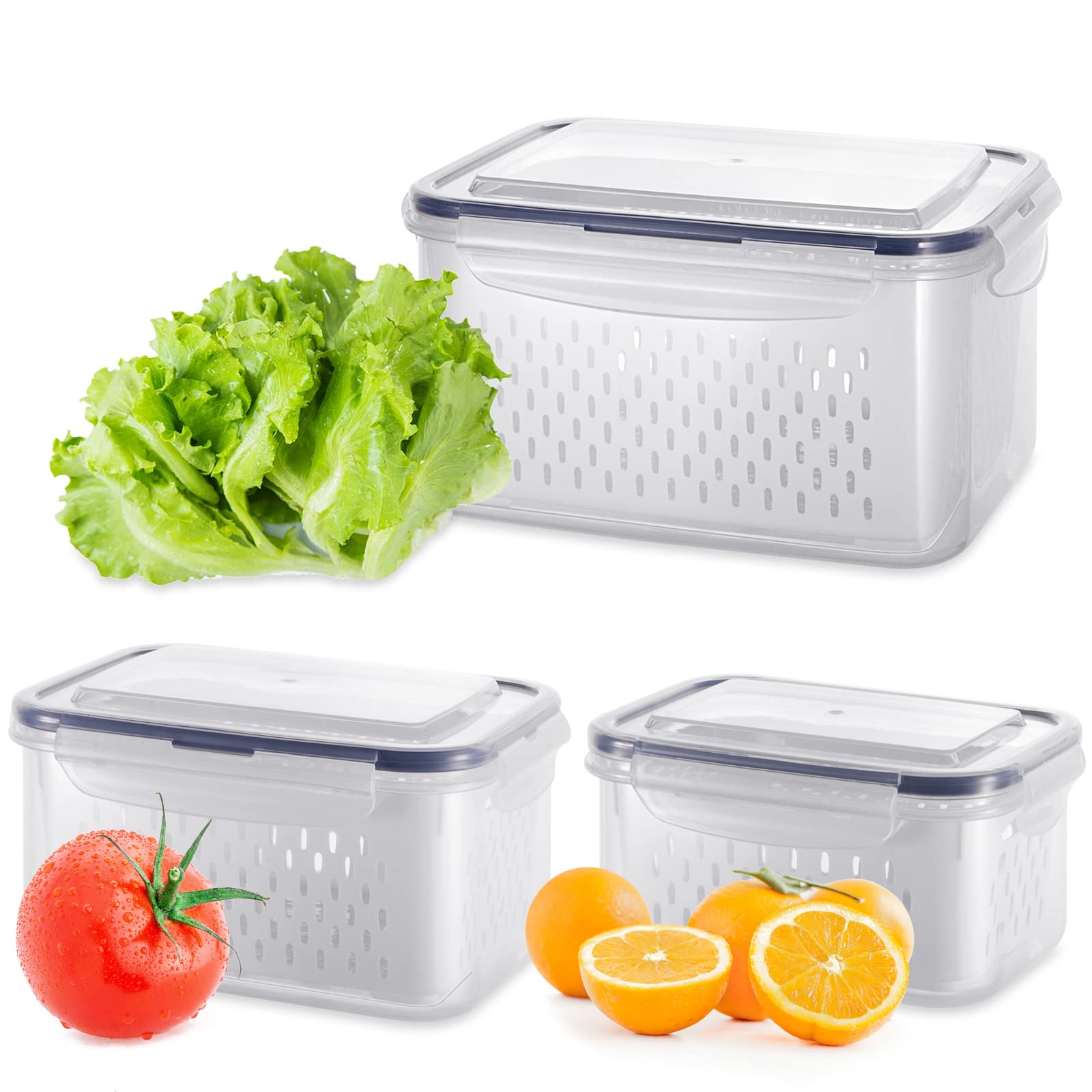 G · PEH Fruit Storage Containers for Fridge Fresh Container with ...