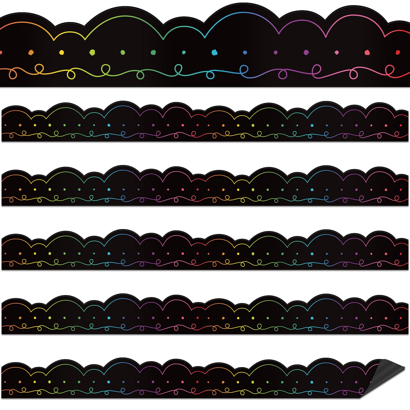 Qeeenar 24 Pcs Magnetic Borders for Classroom Whiteboard Magnetic ...