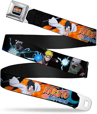 Amazon.com: Naruto, Kakashi, Sasuke Poses W/logo Seatbelt Belt: Clothing