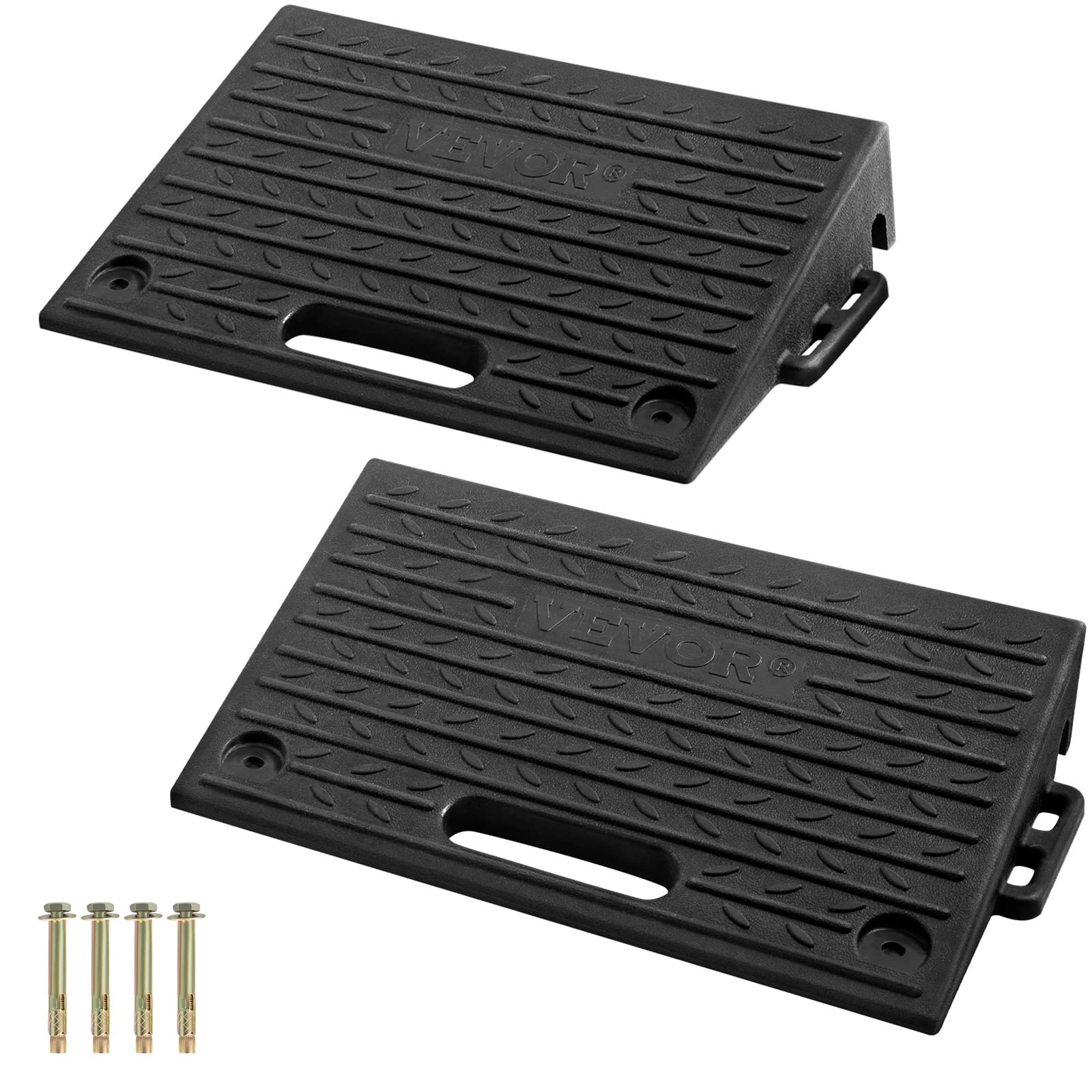 Mua VEVOR Rubber Curb Ramp 4" Rise 2 Pack, Connectable Sidewalk Curb ...