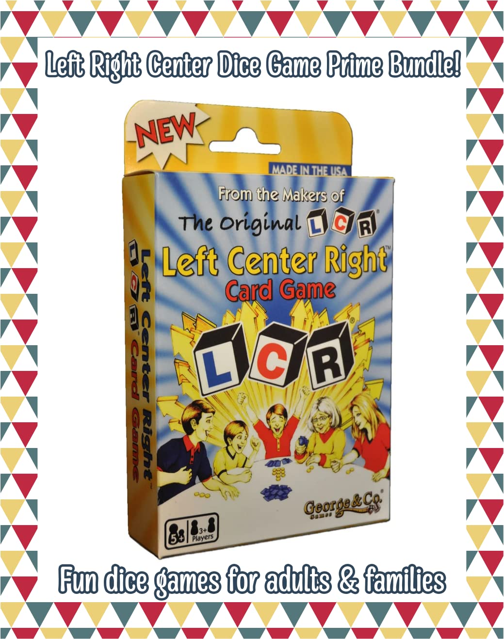 Mua & Company LCR Left Right Center Dice Game Prime 2-Pack Bundle ...
