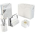 Amazon.com : BLU MONACO 5 Piece White Desk Organizer Set - Desk ...