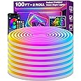 Amazon.com: AILBTON 100Ft Neon Rope Lights,Flexible Led Rope Lights ...
