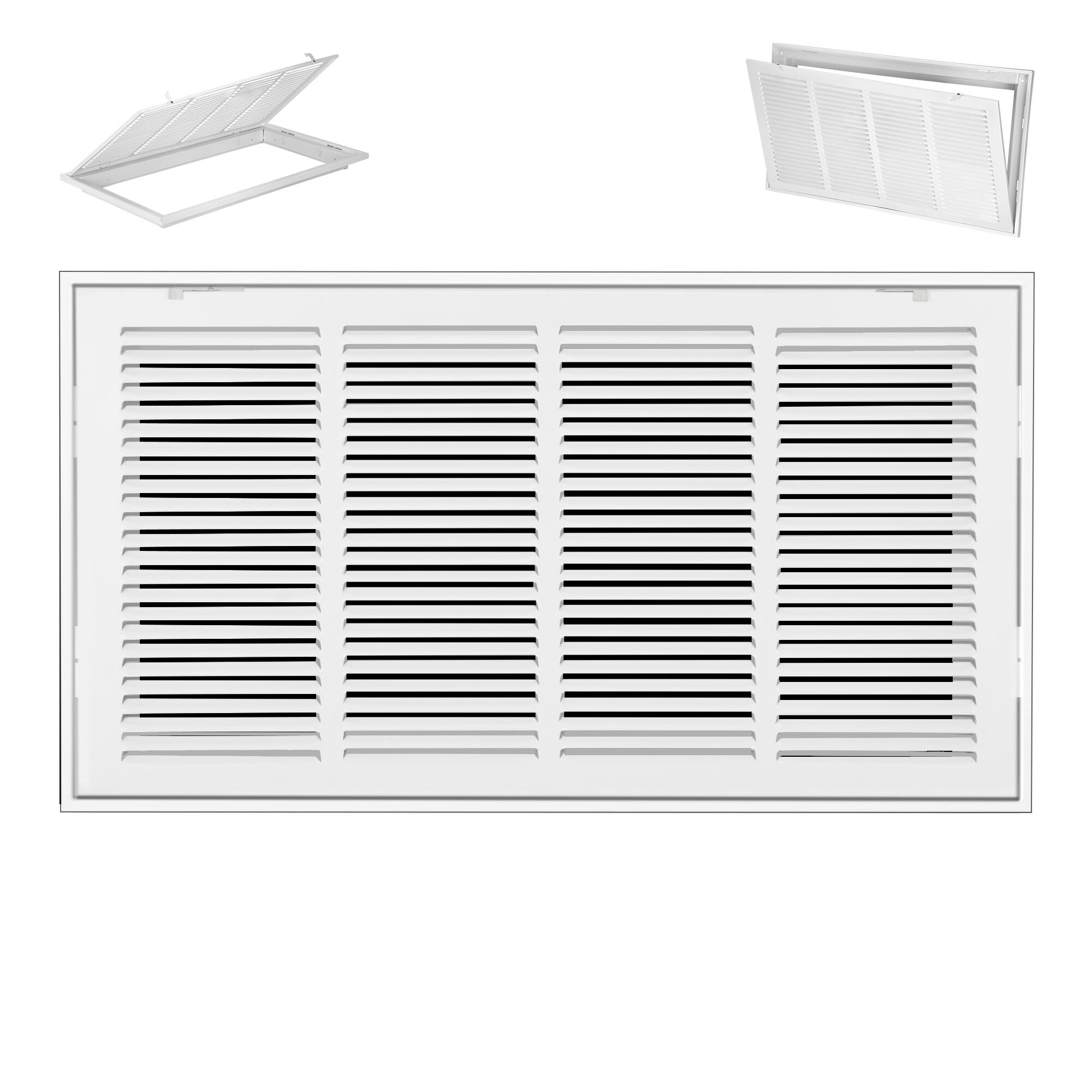 Return Air Filter Grille for 24x12 Duct Opening, Return Air Grill with ...