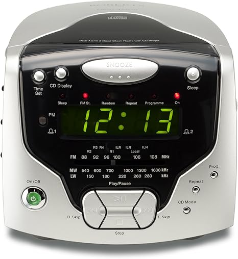 Roberts Radios 3-Band Dual Alarm Stereo Clock Radio with CD Player (CD ...