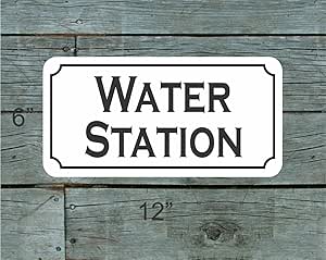 Amazon.com: Water Station Metal Sign: Office Products