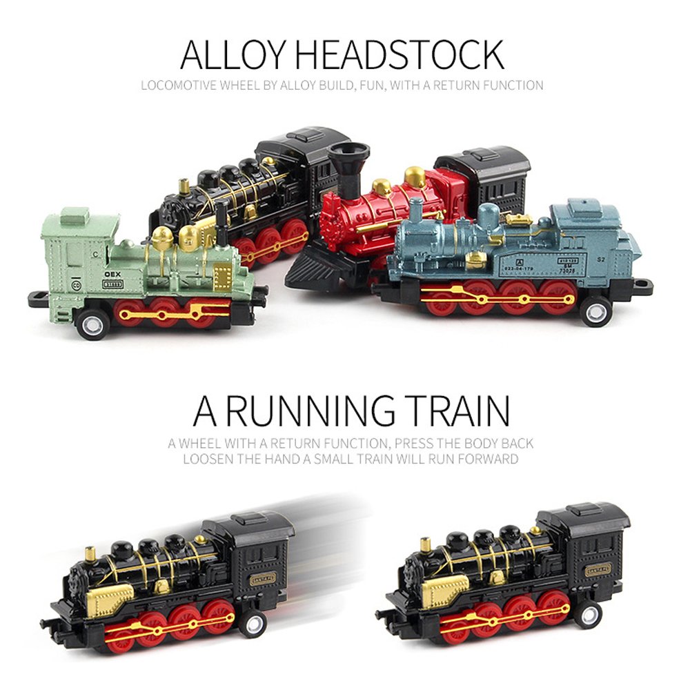 Mua CORPER TOYS Mini Train Toy Die-Cast Pull Back Steam Train Model Set ...