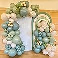 Amazon.com: Dusty Green Blue Balloon Garland Arch Kit-136Pcs Ash Mist ...