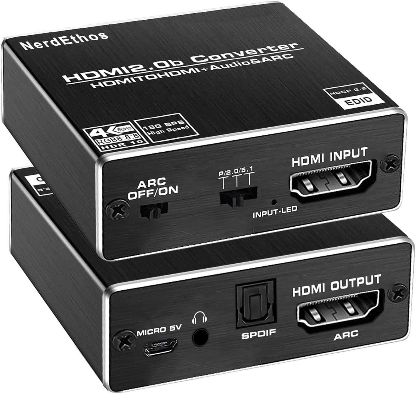 Amazon.com: HDMI Audio Extractor 4K, NerdEthos HDMI to HDMI + Optical ...