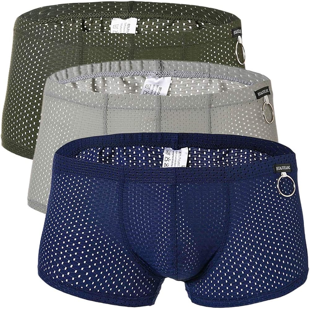 Naturemore Men's Sexy Mesh Underwear Boxer Shorts Low Waist See-Through ...