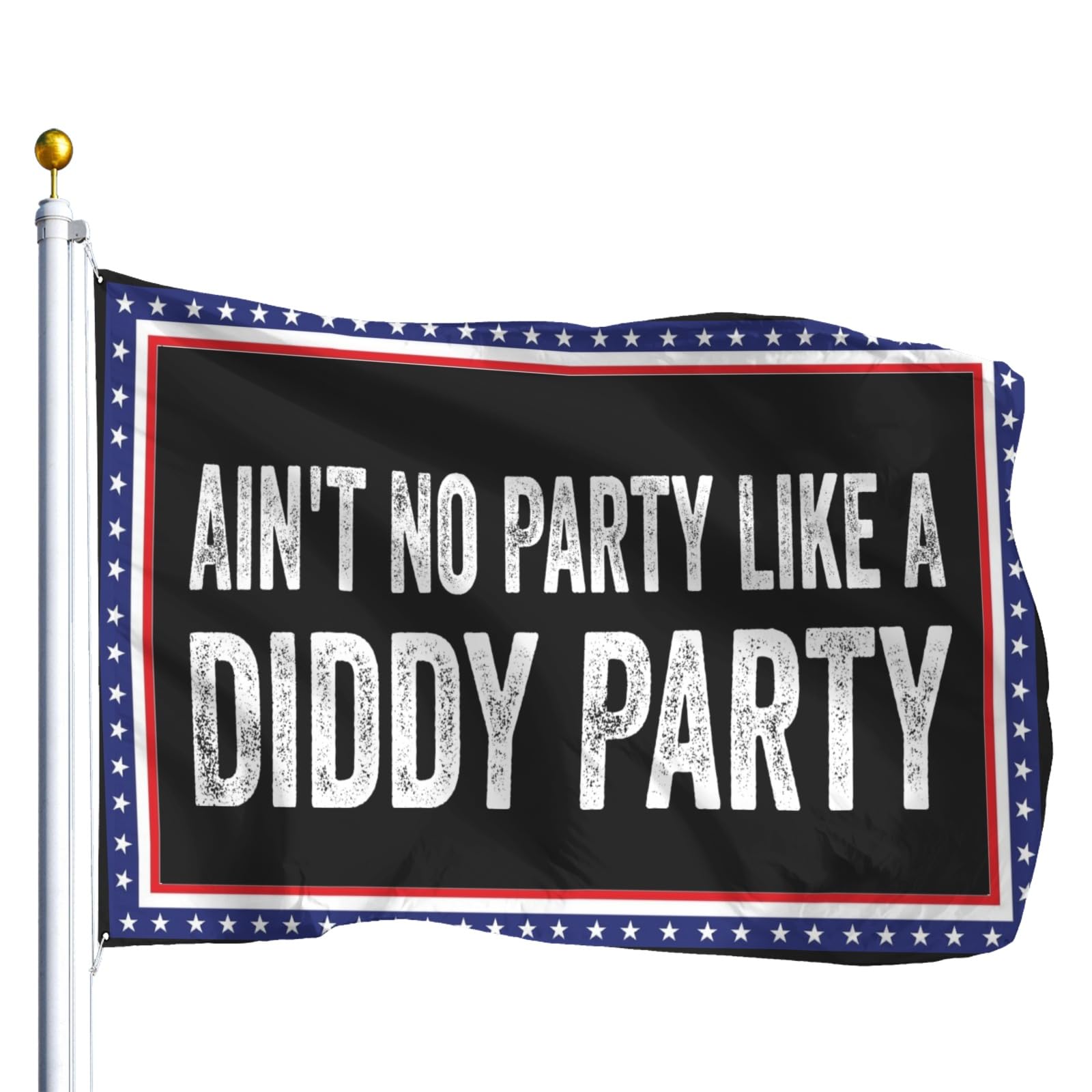 ZOOBO Ain't No Party Like A Diddy Party Funny Flags for Room Teen Happy ...